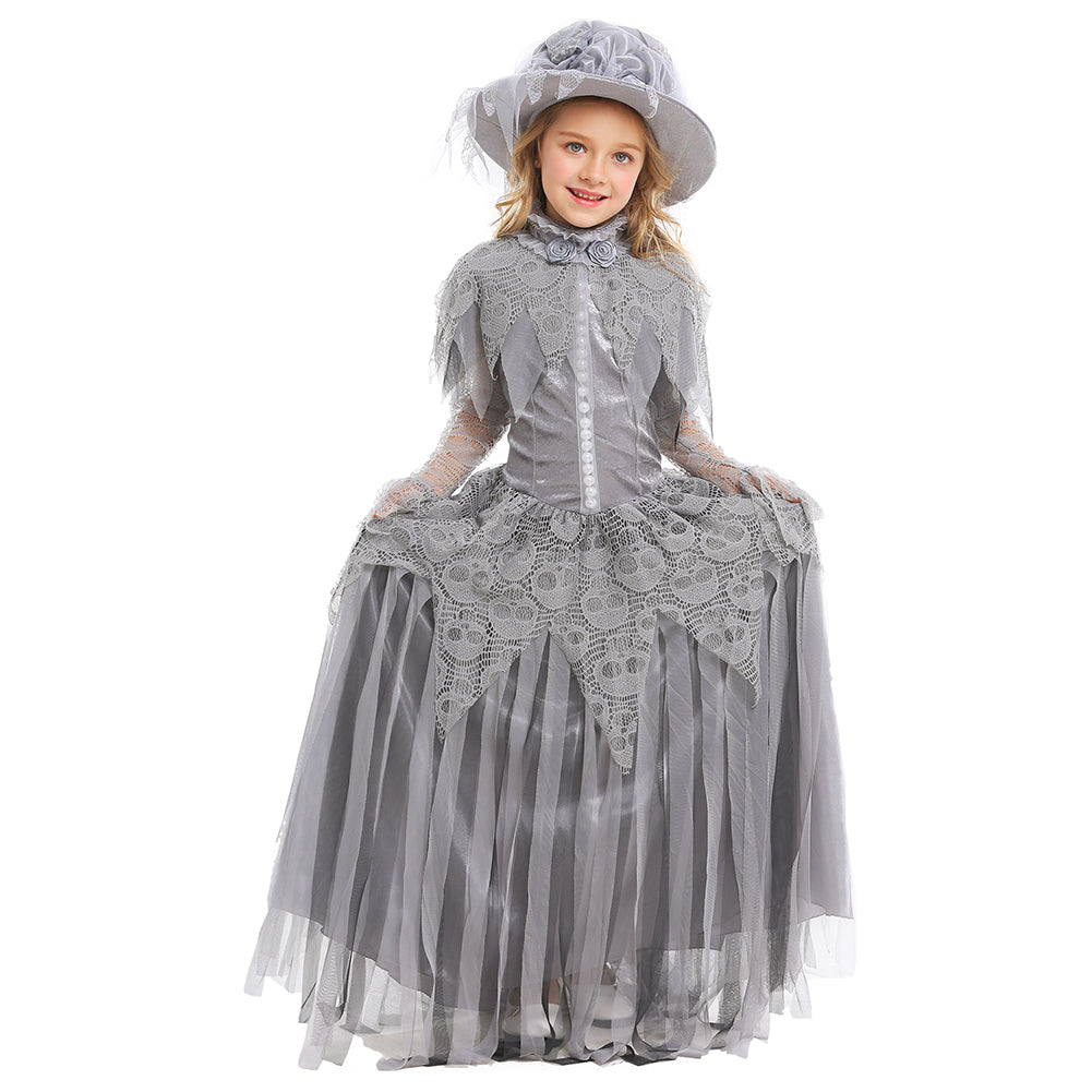 Zombie-Braut Kostüm für Kinder Mädchen Leichen Kleid Cosplay ...